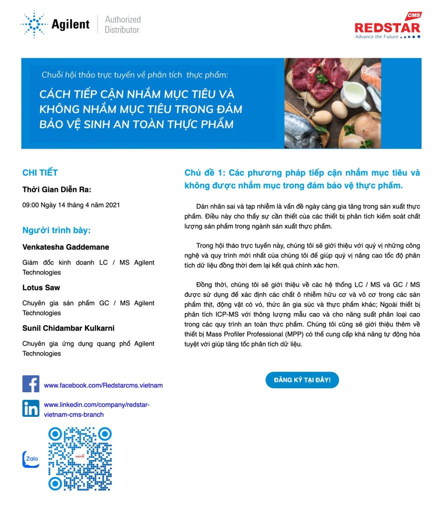 Chuỗi hội thảo trực tuyến về phân tích thực phẩm - REDSTAR-CMS