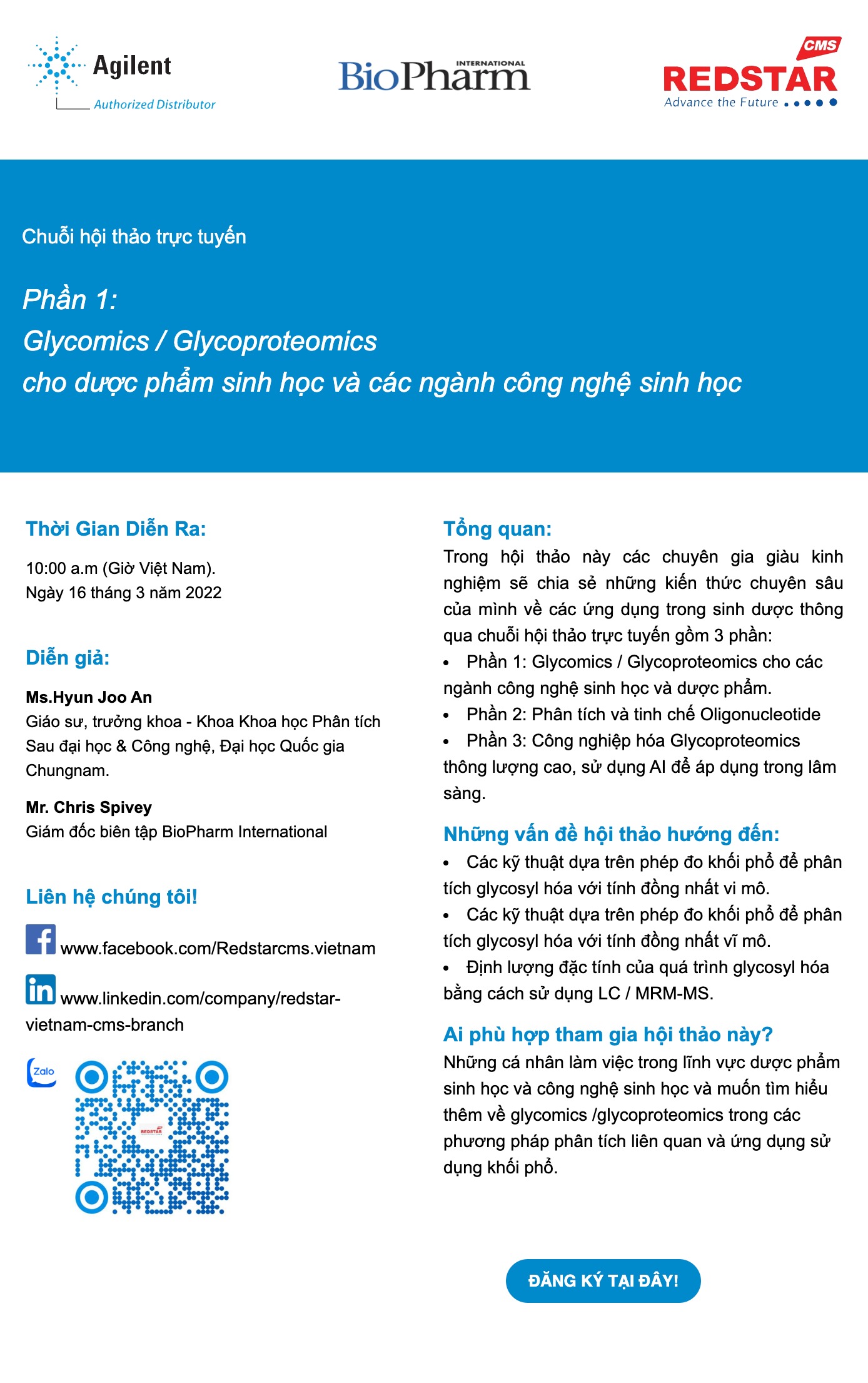 Chuỗi hội thảo trực tuyến Glycomics / Glycoproteomics cho dược phẩm ...
